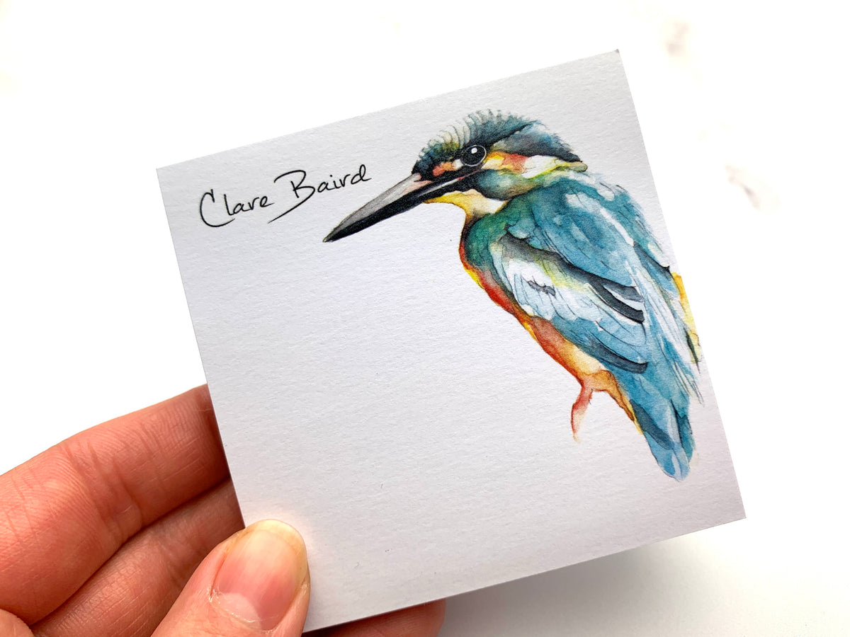 Kingfisher Sticky Notes Pad. 100 sheets – Clare Baird