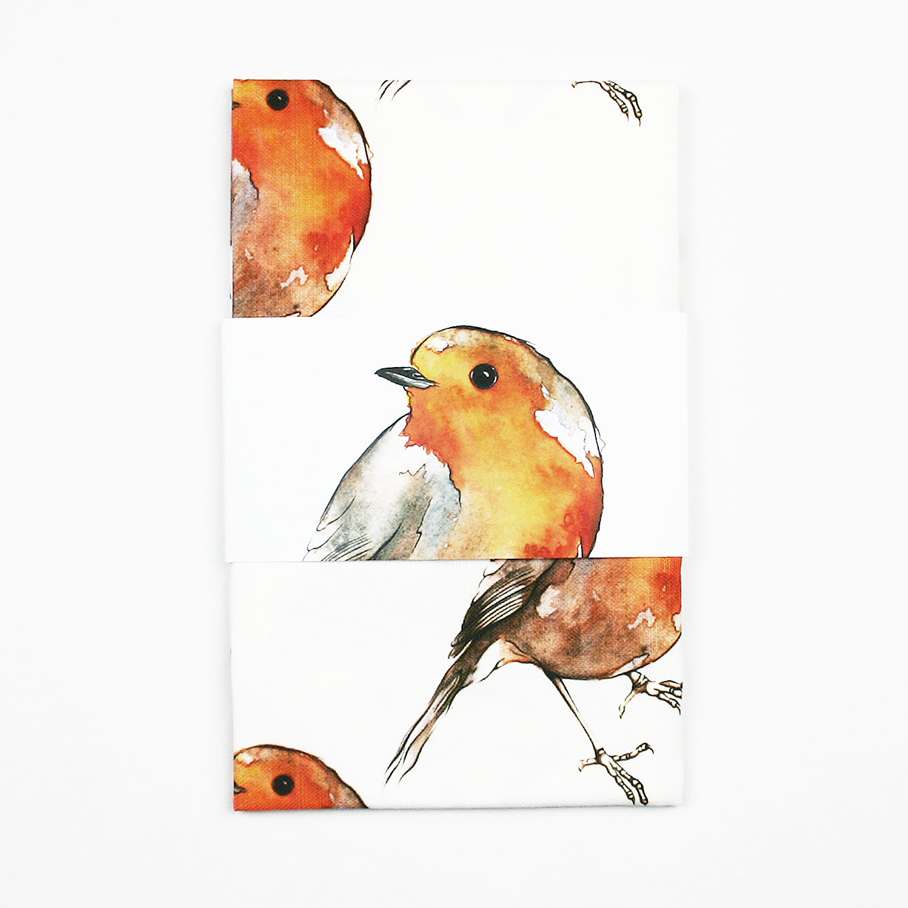 Robin Patterned Tea Towel – Clare Baird