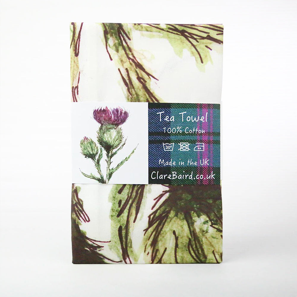 THISTLE - FLOWER OF SCOTLAND TEA/DISH TOWEL | Clare Baird – Clare Baird