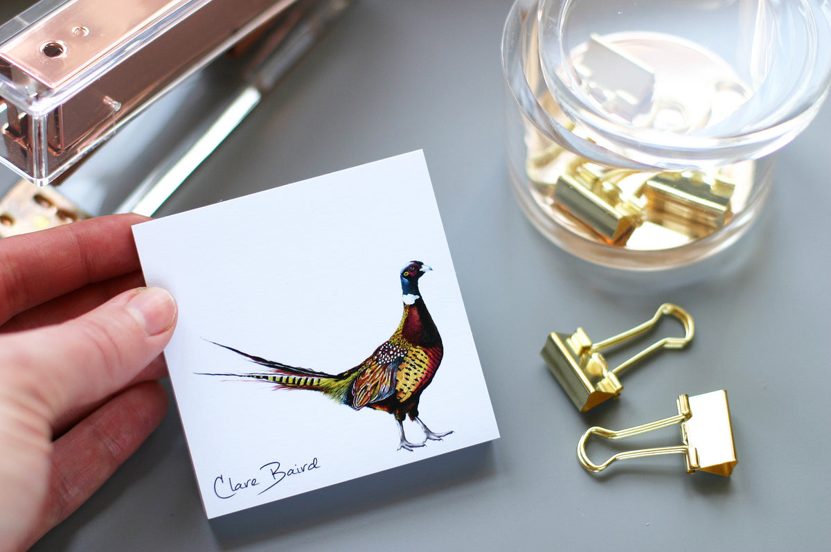 Pheasant Sticky Notes – Clare Baird