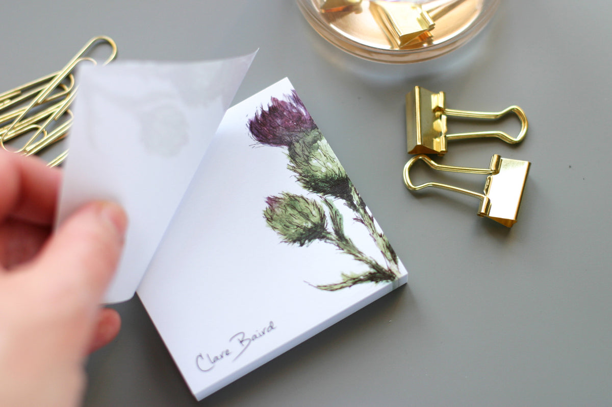 Thistle Sticky Notes – Clare Baird